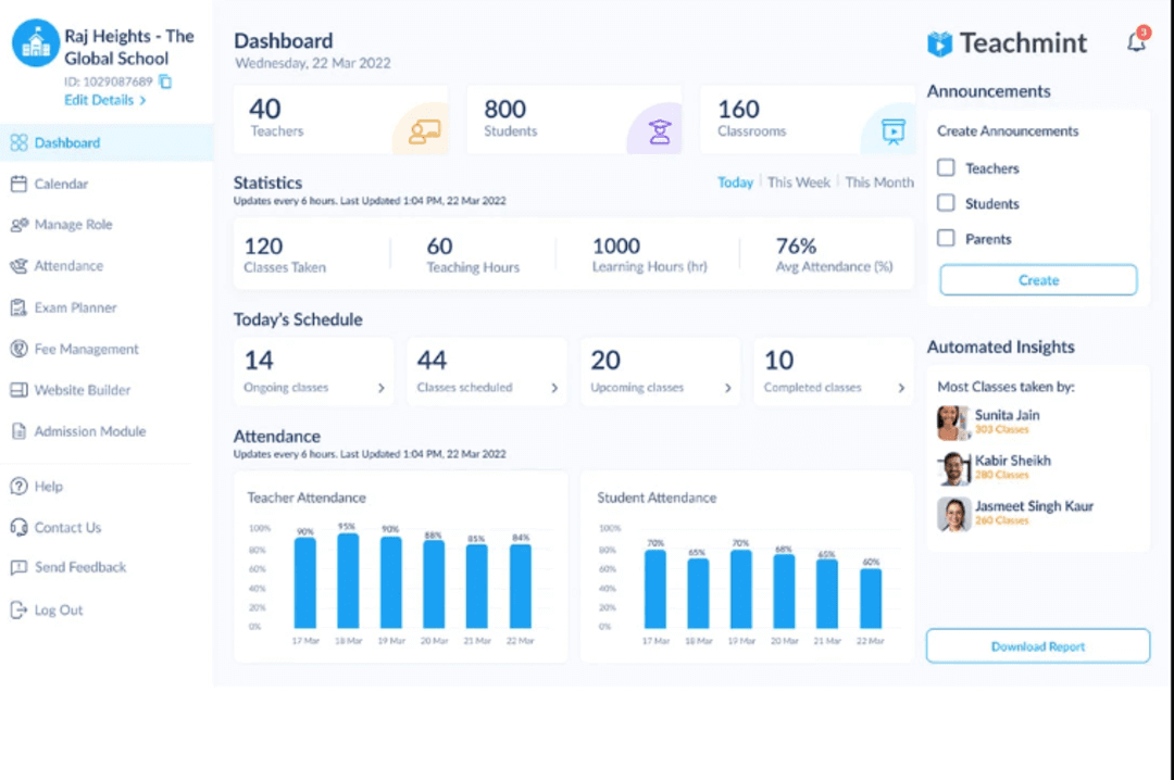 Best Classroom Management Software in India for 2025 - Get Free Demo